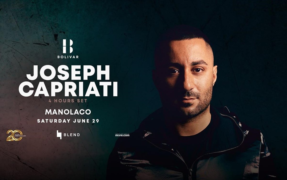 To Bolivar φιλοξενεί τον βραβευμένο Dj/Producer Joseph Capriati και ...